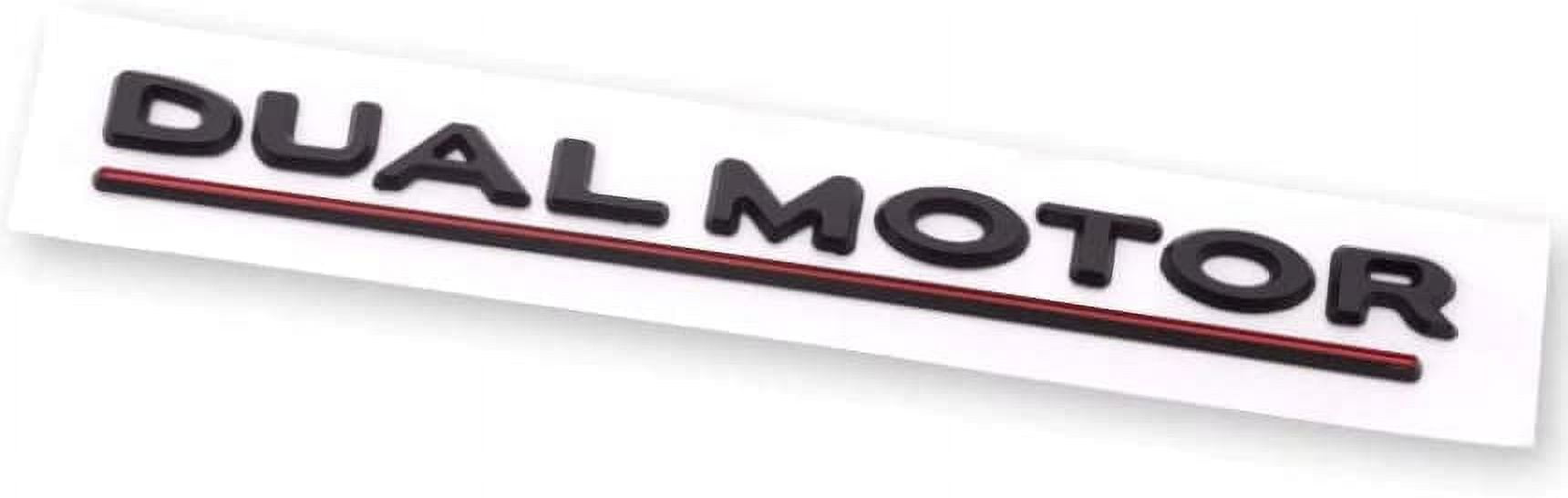 ATOM Fit Dual Motor Underlined Letters Emblem Compatible with Tesla ...