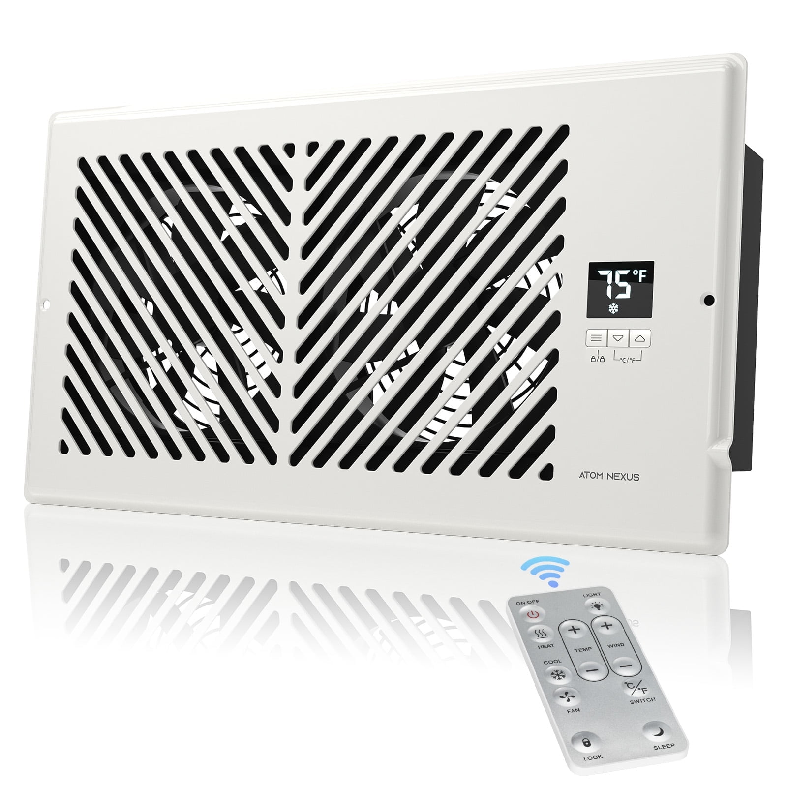 ATOM NEXUS AirBlaze Z6, Quiet Register Booster Fan Fits 6â x12â ...