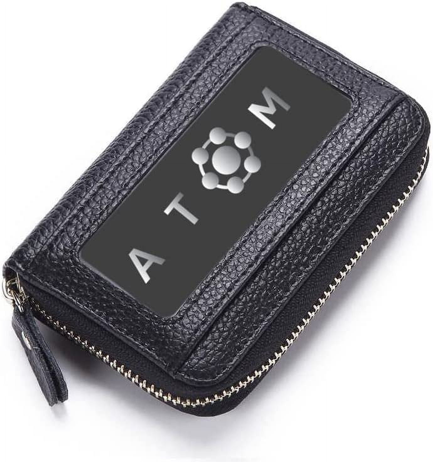 ATOM RFID Credit Card Holder Genuine Leather Credit Card Case Holder ...