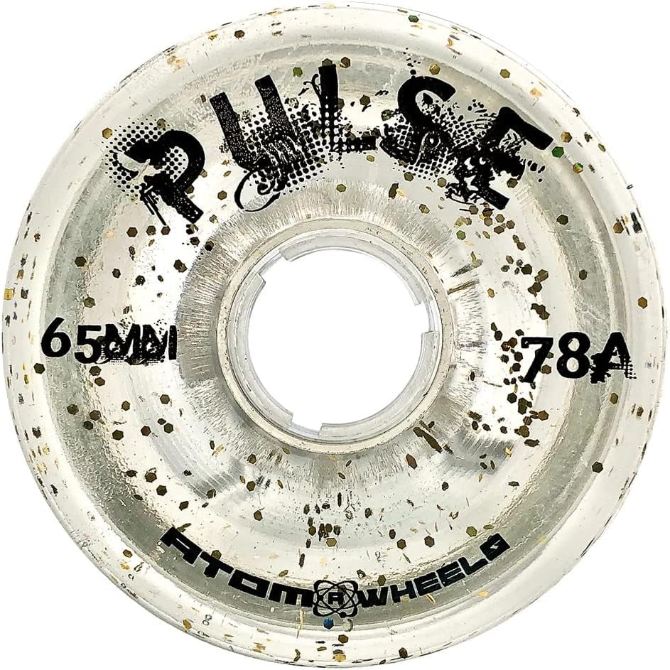 ATOM SKATES Outdoor Quad Roller Wheels 78A ATOM PULSE Clear Glitter / 1 ...