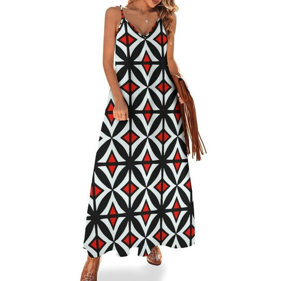 ATOMIC-HYPNOTIC. PATTERN RED/WHITE/BLACK Sleeveless Dress dress for ...