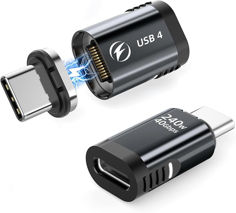 ATOMOTA 240W Magnetic USB C Adapter, 2Pack USB C Magnetic Adapter 24Pin ...