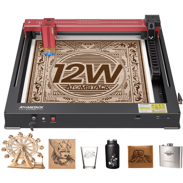 ATOMSTACK A12 Pro Optical Power 12W Unibody Frame La/ser Engraver ...