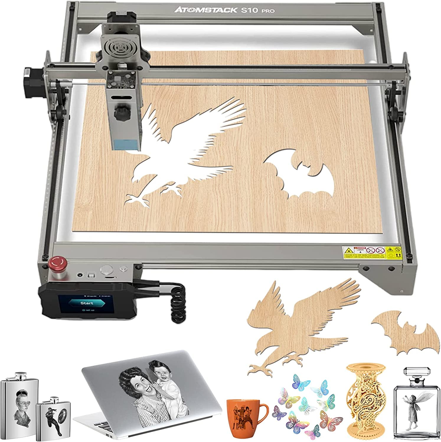 ATOMSTACK S10 Pro 50W Laser Engraver, 10W Output Power, High Accuracy ...