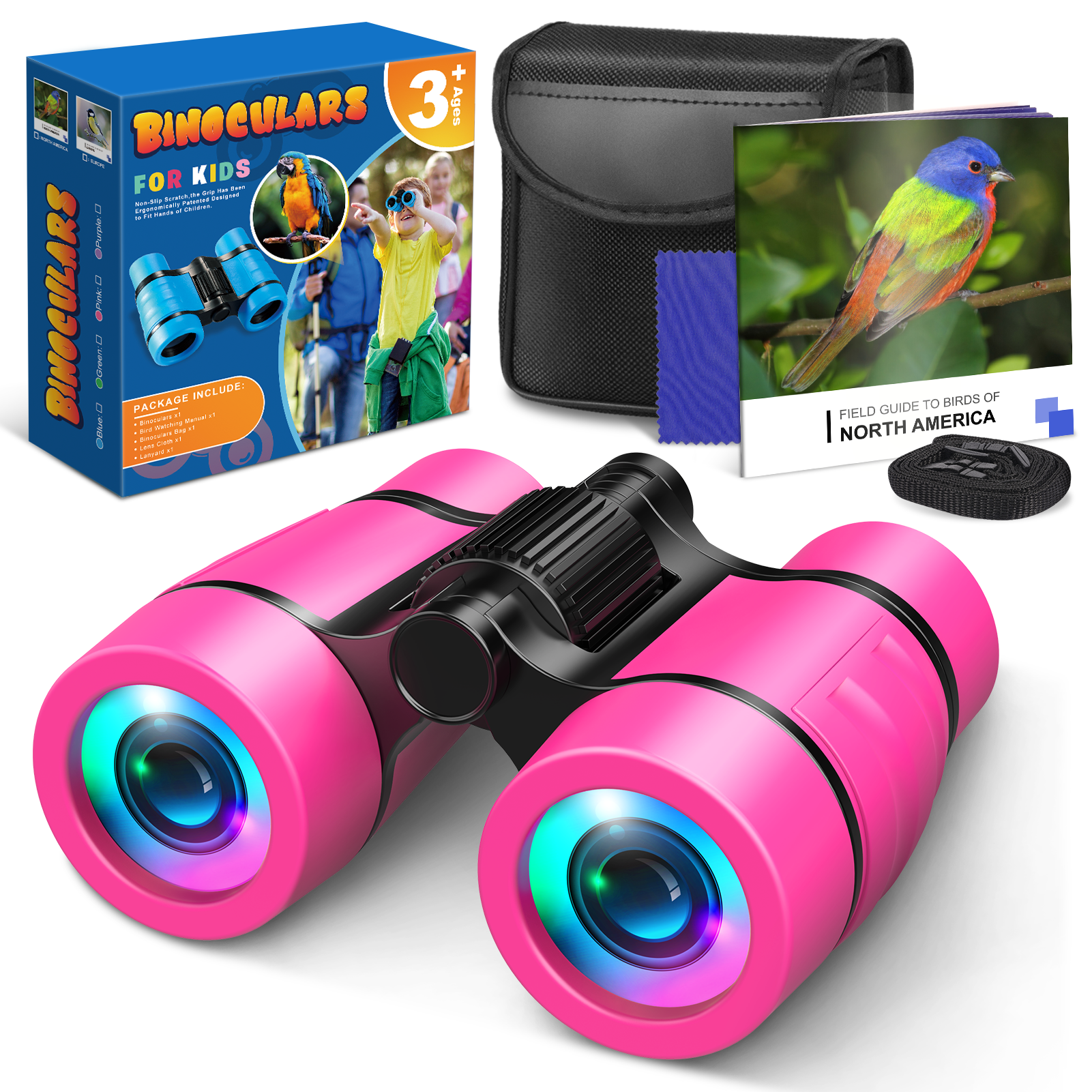 ATOPDREAM Kids Binoculars, 4X Magnification, Rubber Eyepiece, Outdoor ...