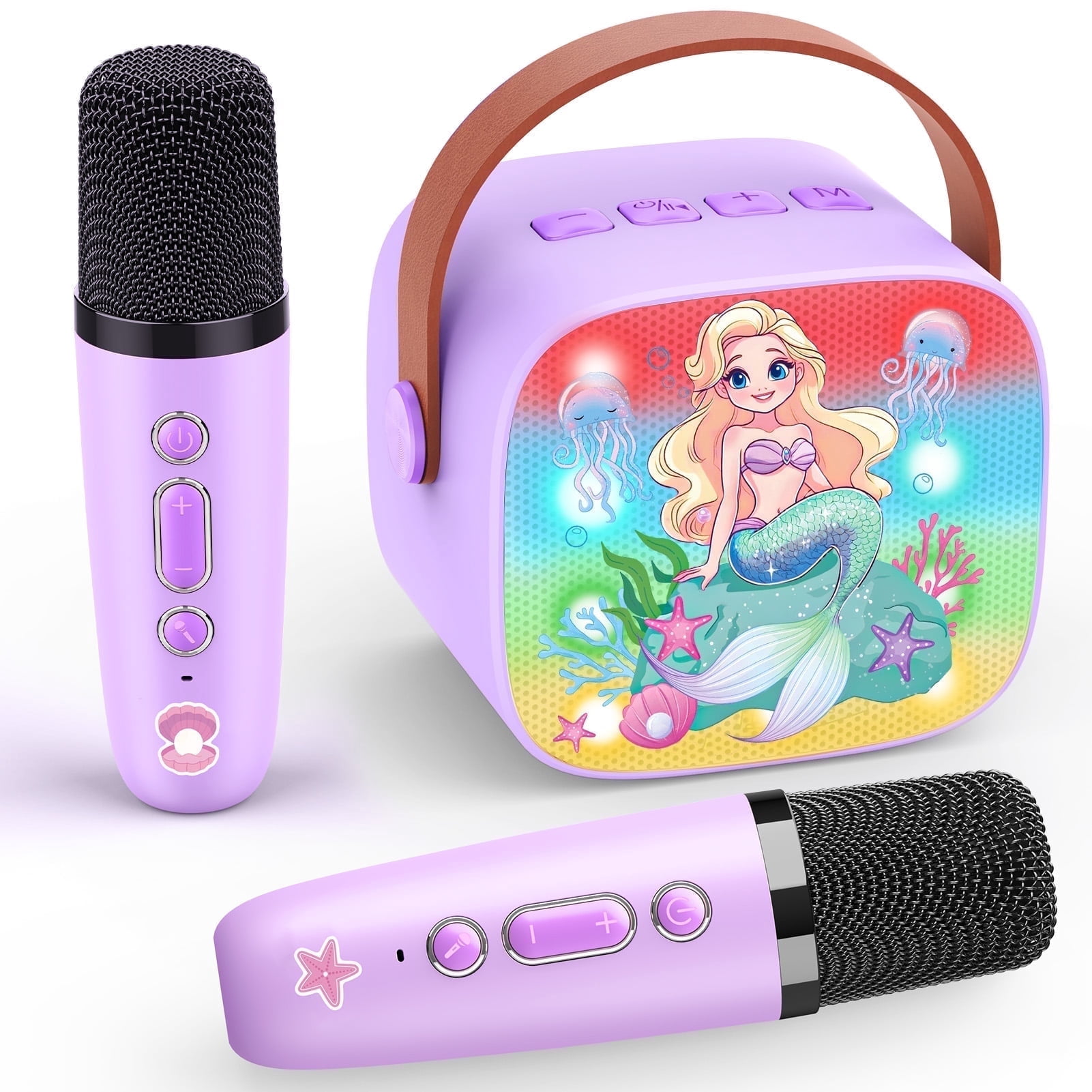 ATOPDREAM Mini Karaoke Machine with 2 Microphones,Kids Karaoke ...