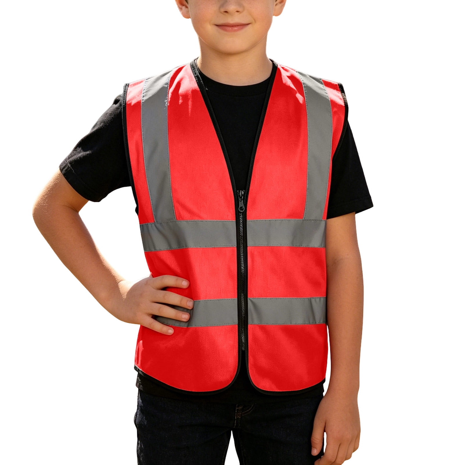 ATORRE Boys Girls Reflective Vest 2026 Stylish Lightweight Kids Zipper ...