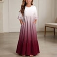ATORRE Girls Maxi Dress Summer Stylish Ombre Round Neck Short Sleeve ...