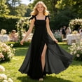 ATORRE Junior Bridesmaid Dresses Solid Color Sleeveless Square Neck ...