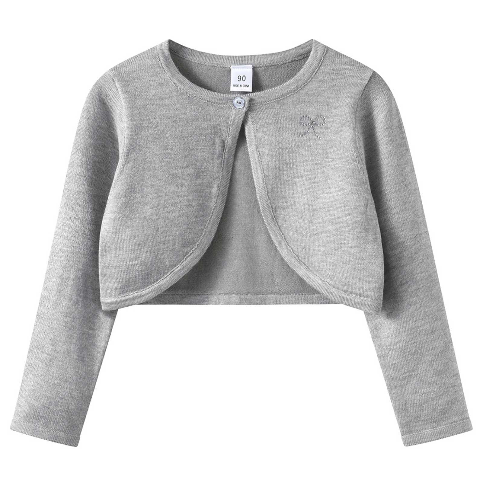 ATORRE Kids Girls One Button Cardigan Fall Solid Color Cute Cherry Long ...