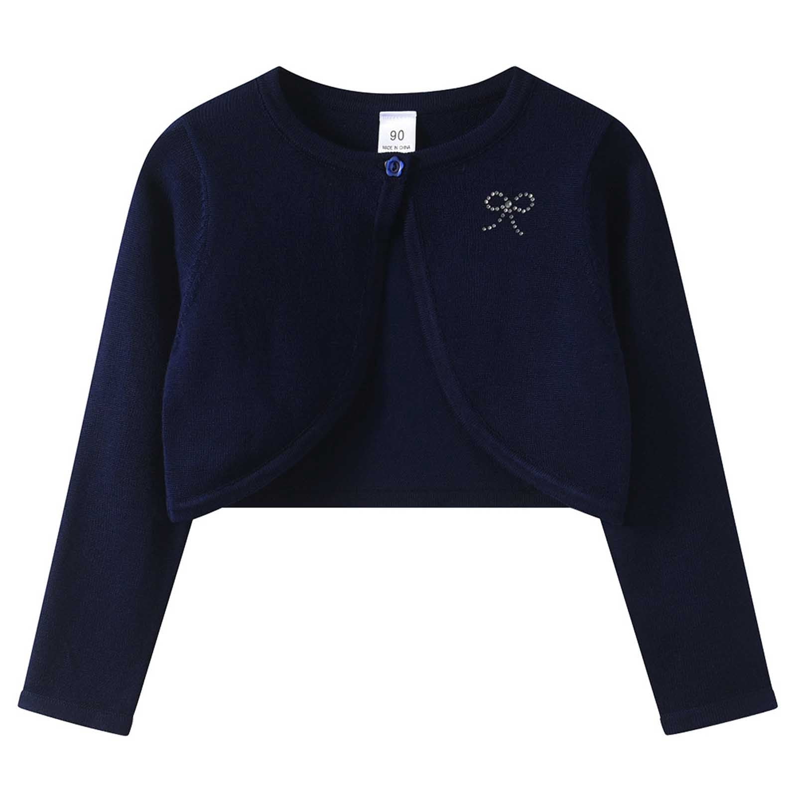 ATORRE Kids Girls One Button Cardigan Fall Solid Color Cute Cherry Long ...