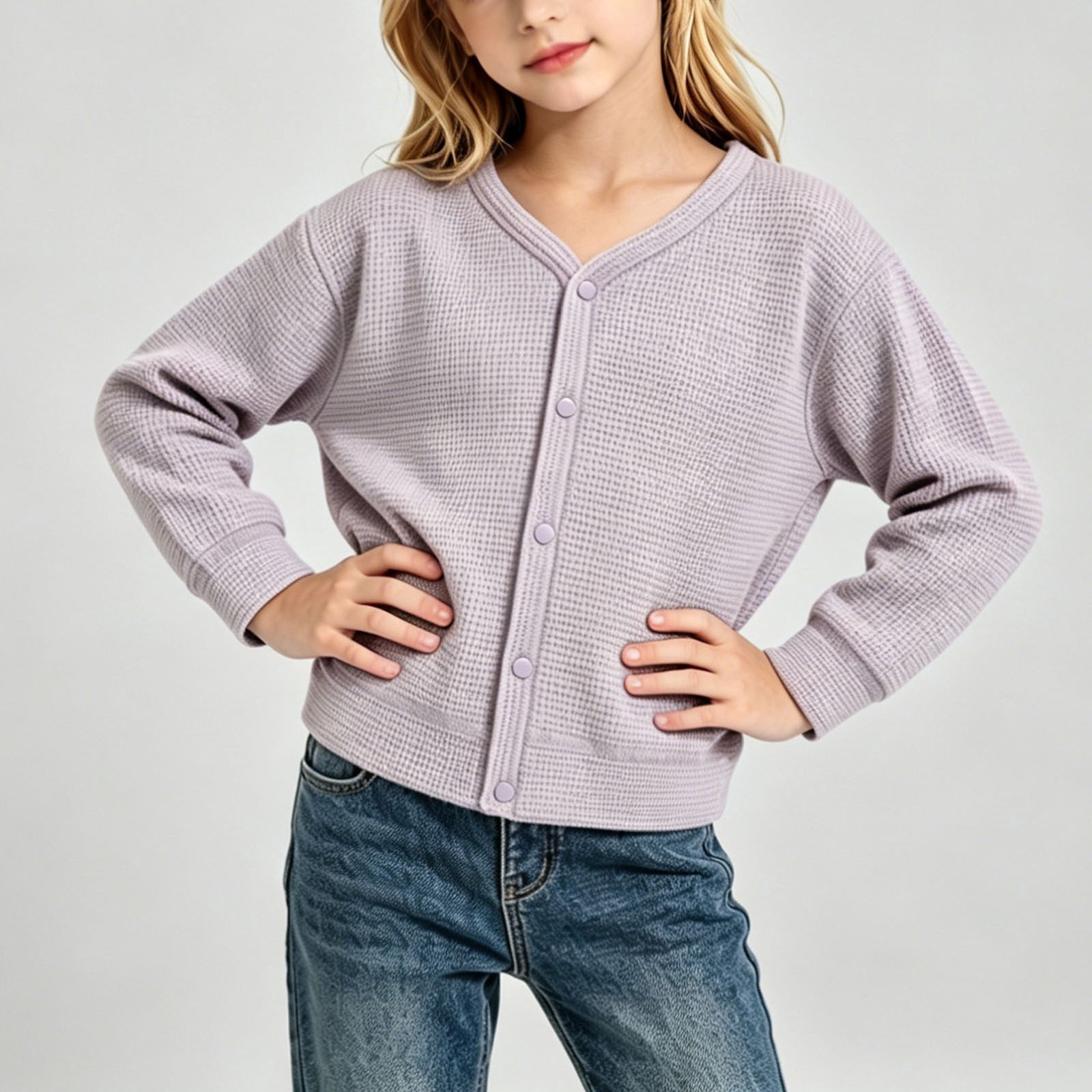 ATORRE Toddler Girls Cardigan Sweaters 2026 Fall Girls Boys V-Neck Long ...