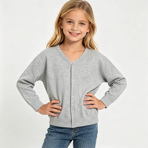 ATORRE Toddler Girls Cardigans Sweater Fall Soild Color V-Neck Long ...