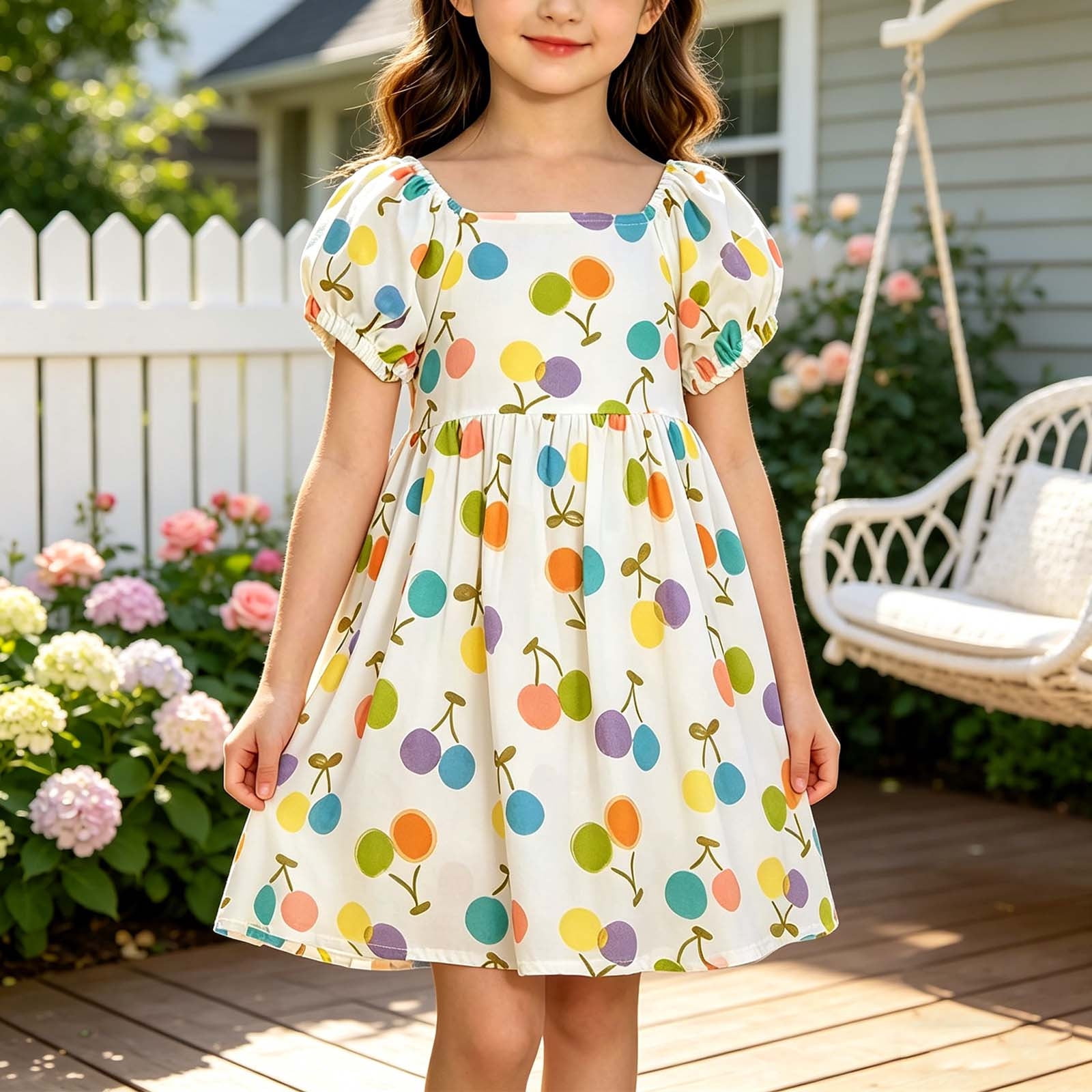 ATORRE Toddler Girls Summer Mini Dress Summer Cotton Boho Short Sleeve ...