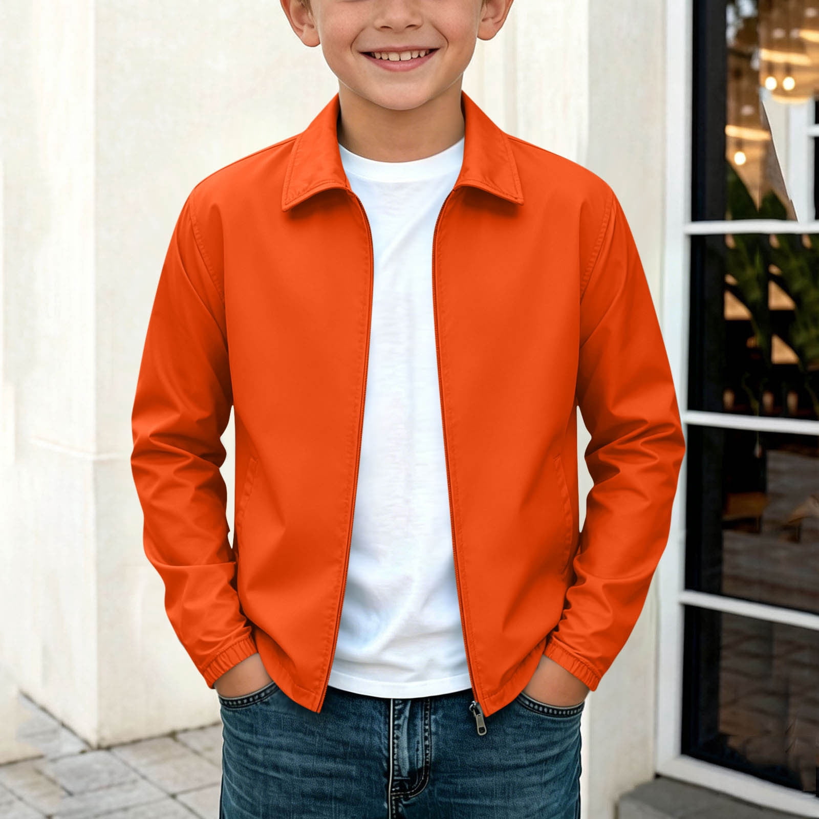 ATORRE Weatherproof Jacket for Boys Girls Fall Solid Color Casual ...