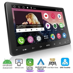 Haudio 10.1" Rotatable Touch Screen Car Stereo Single Din, Wireless ...