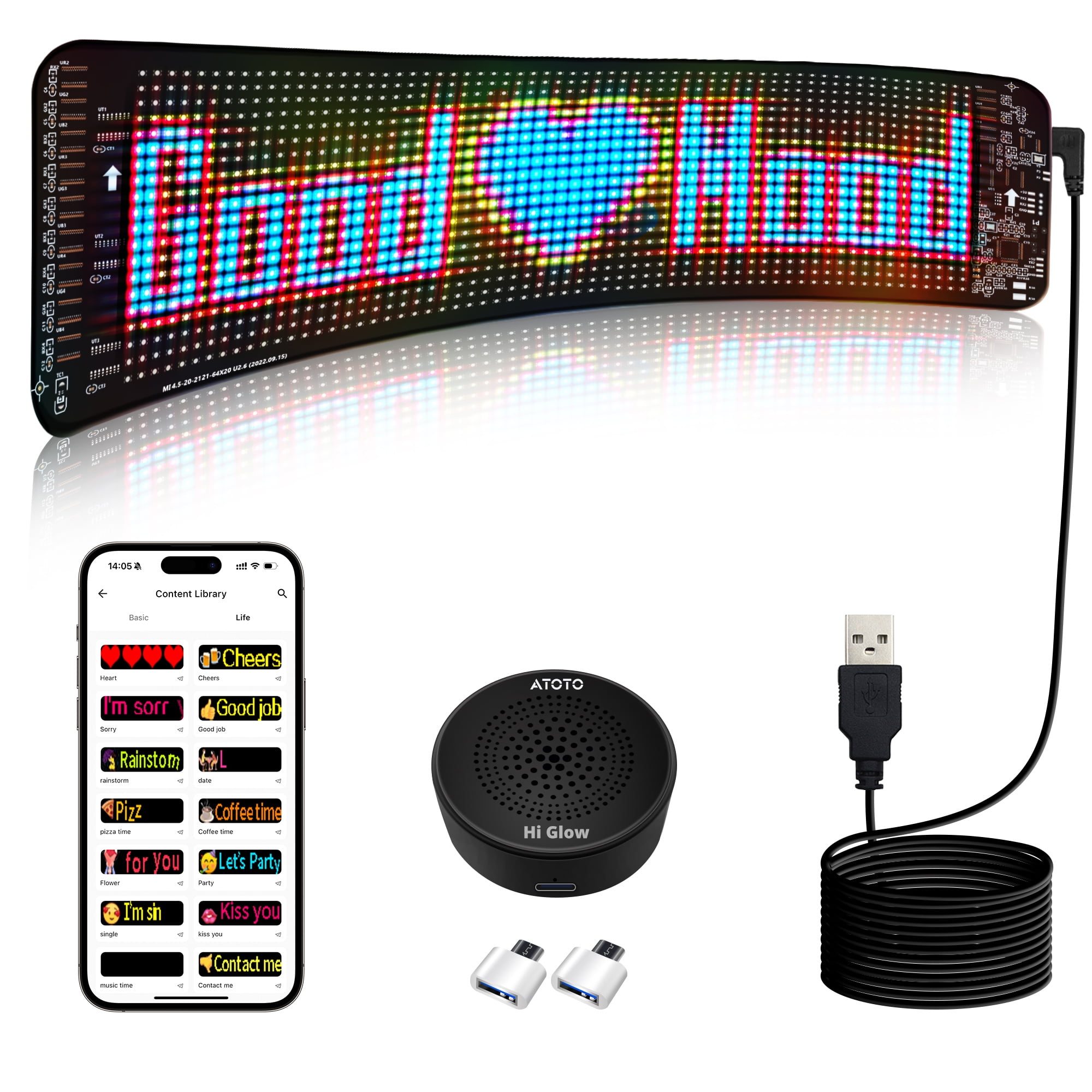 ATOTO CI-VIALD13 Scrolling Advertising LED Signs,AI Voice Control ...
