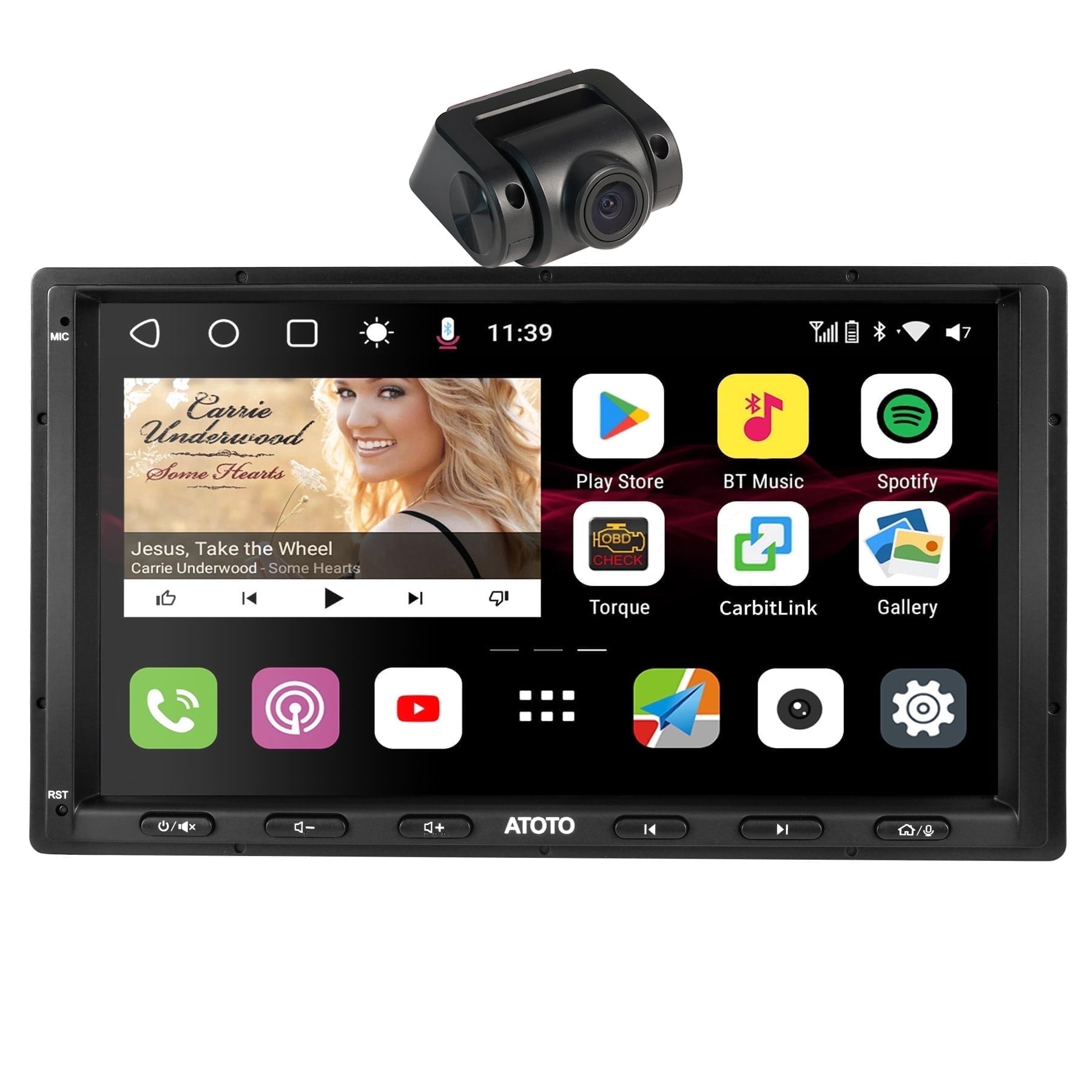 ATOTO Car Stereo 7'' Double Din Car Stereo with Front Dash Cam Wireless ...