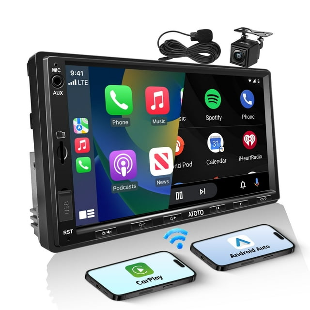 ATOTO F7WE Double Din Car Stereo with Bluetooth, Wireless Apple Carplay ...