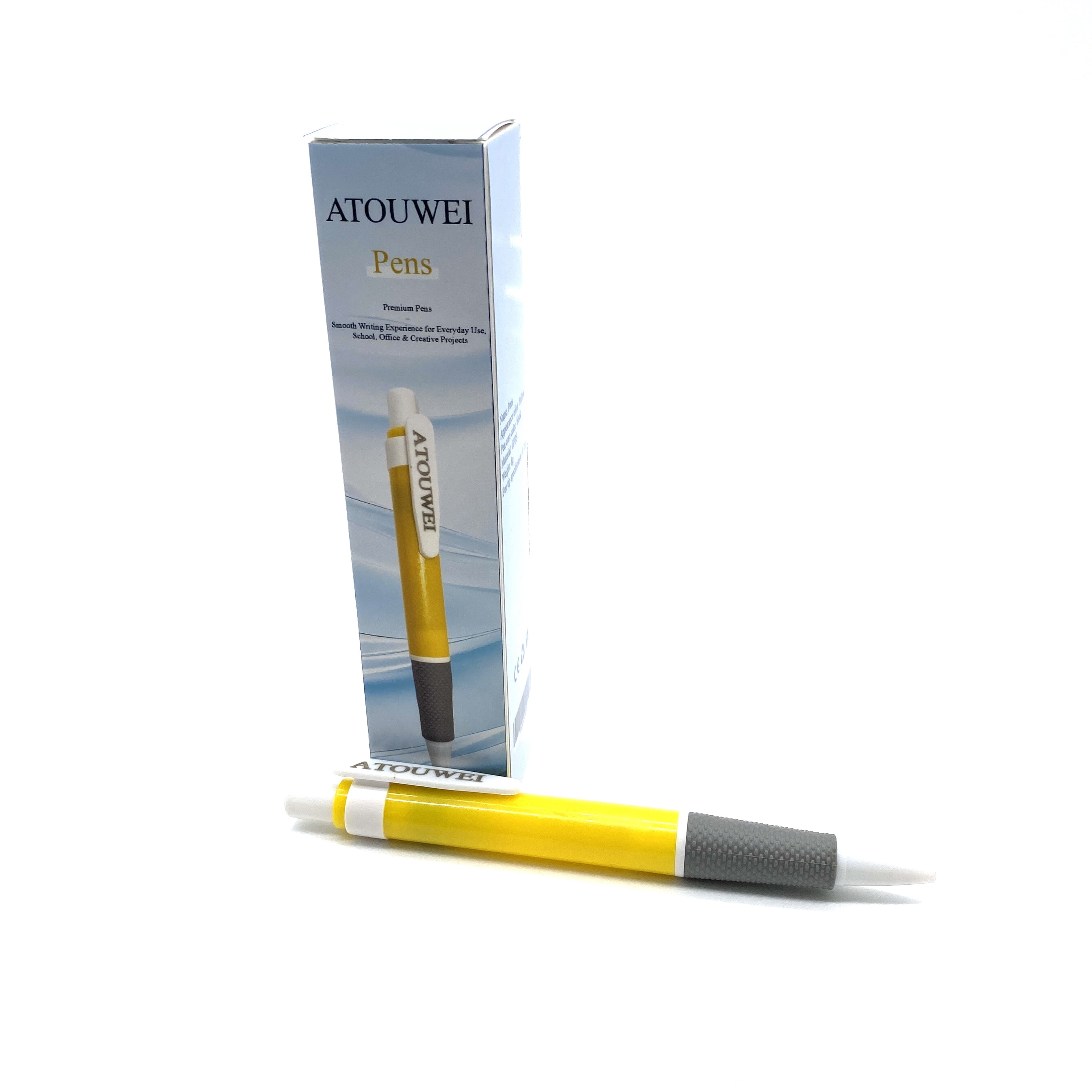 ATOUWEI Pens Bright Yellow GPPS Material 8 Gram Pens With 0.7mm Black ...