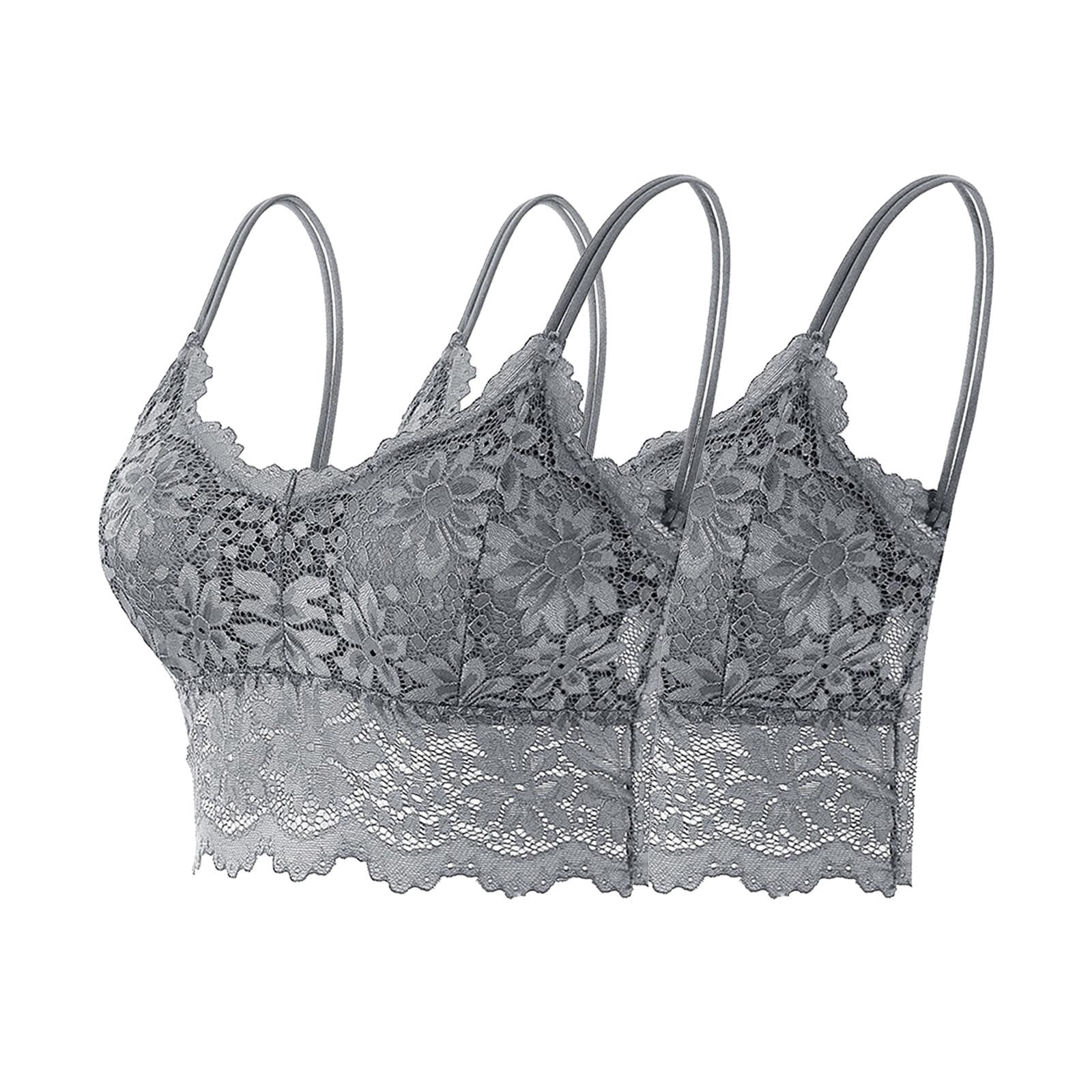 ATOYSOY 2PC Fashion Woman's Lace Bras Solid Strap Wrap Hollow Out Bras ...