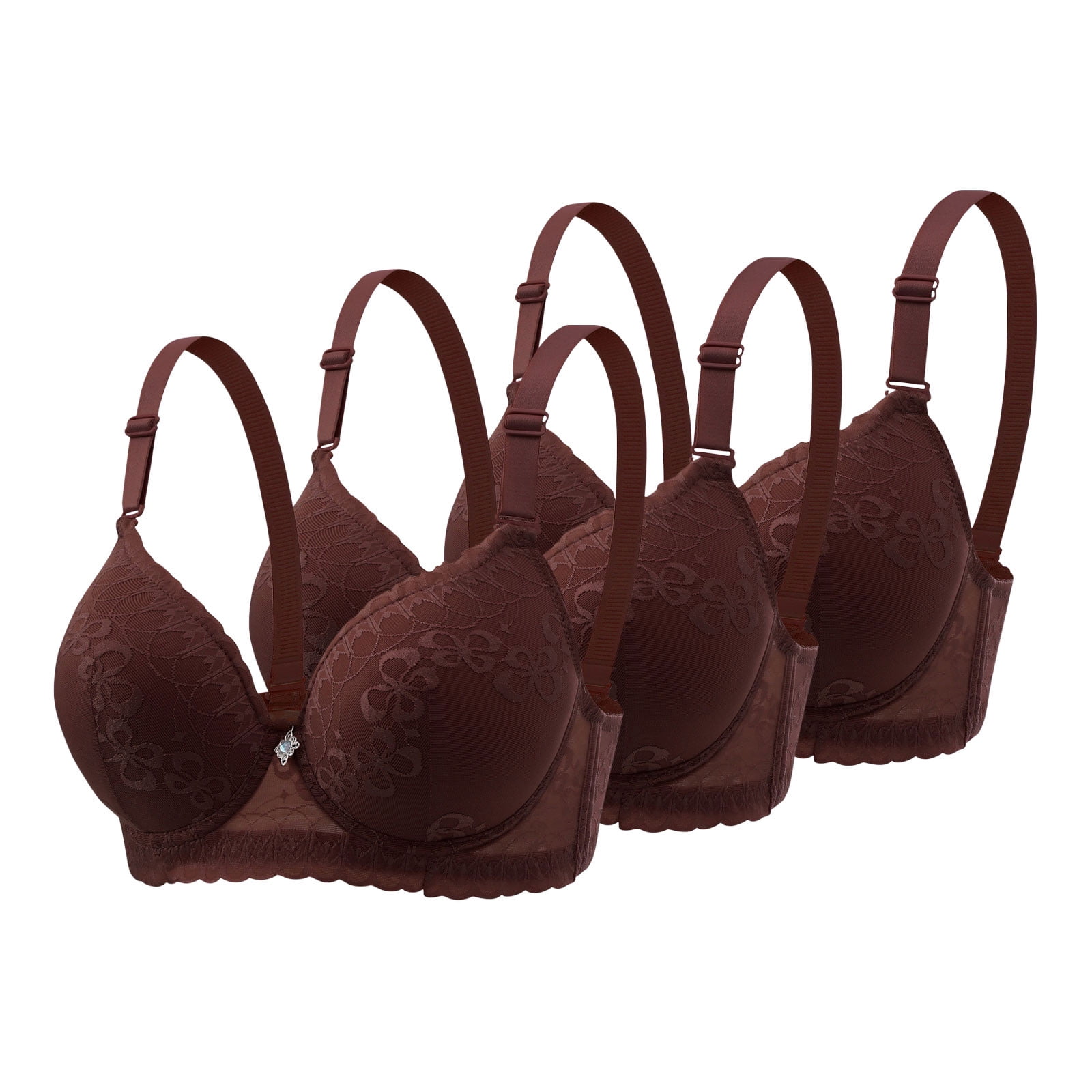 ATOYSOY 3 Pack Bras for Women No Underwire Lace Breathable Wireless Bra ...