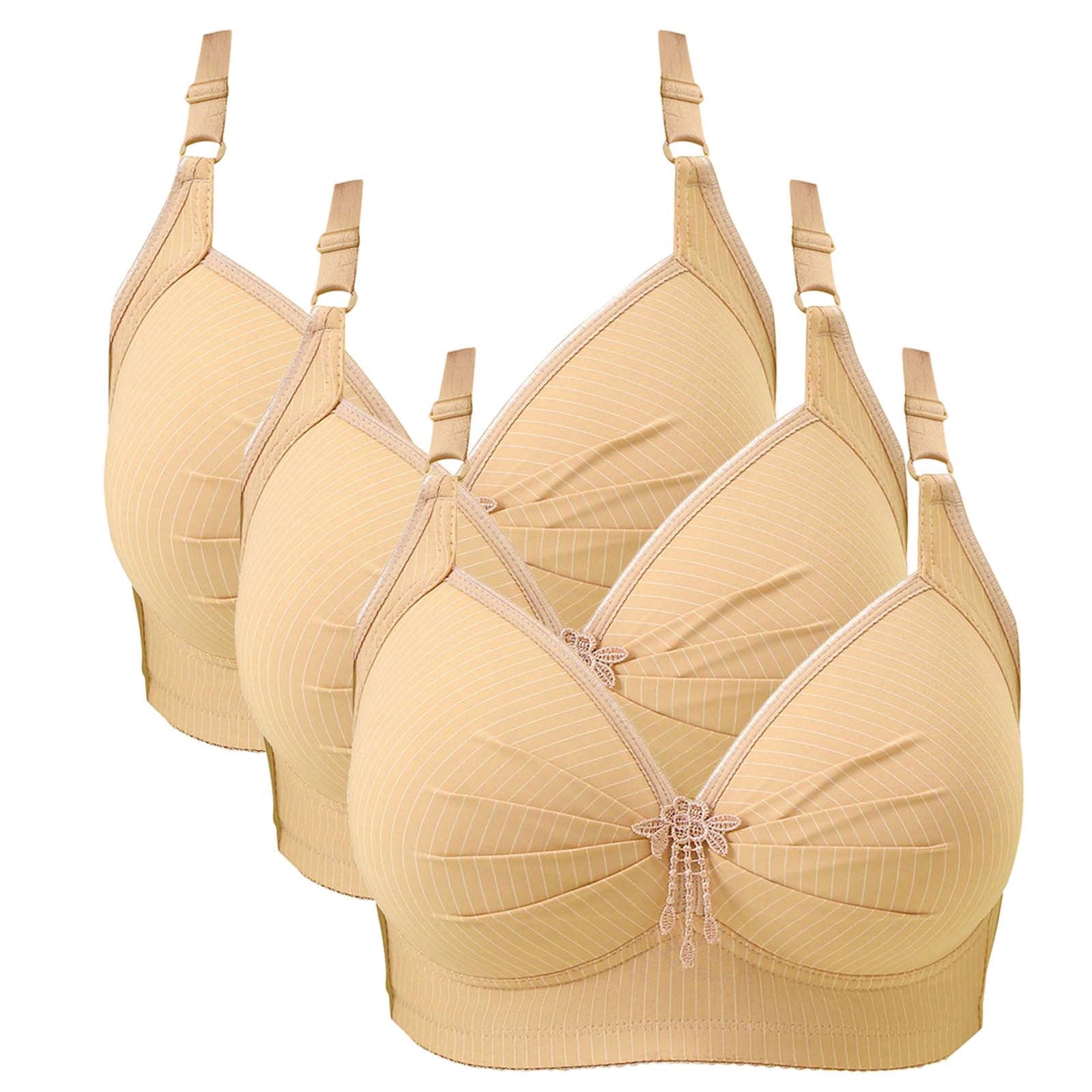 ATOYSOY 3 Pack Wireless Bras for Older Women with Sagging Breast Deep ...