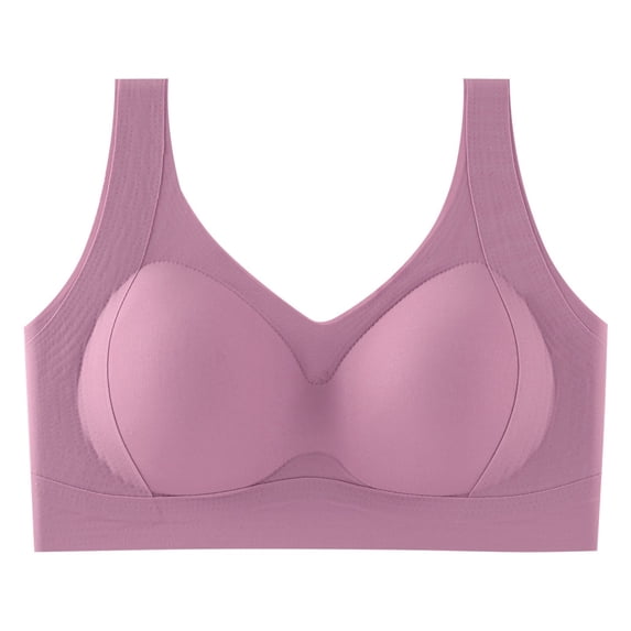 ATOYSOY Bras for Women No Underwire Wide Strap V Neck Wireless Seamless ...
