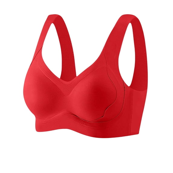 ATOYSOY Bras for Women Wide Strap V Neck Wireless No Underwire Seamless ...