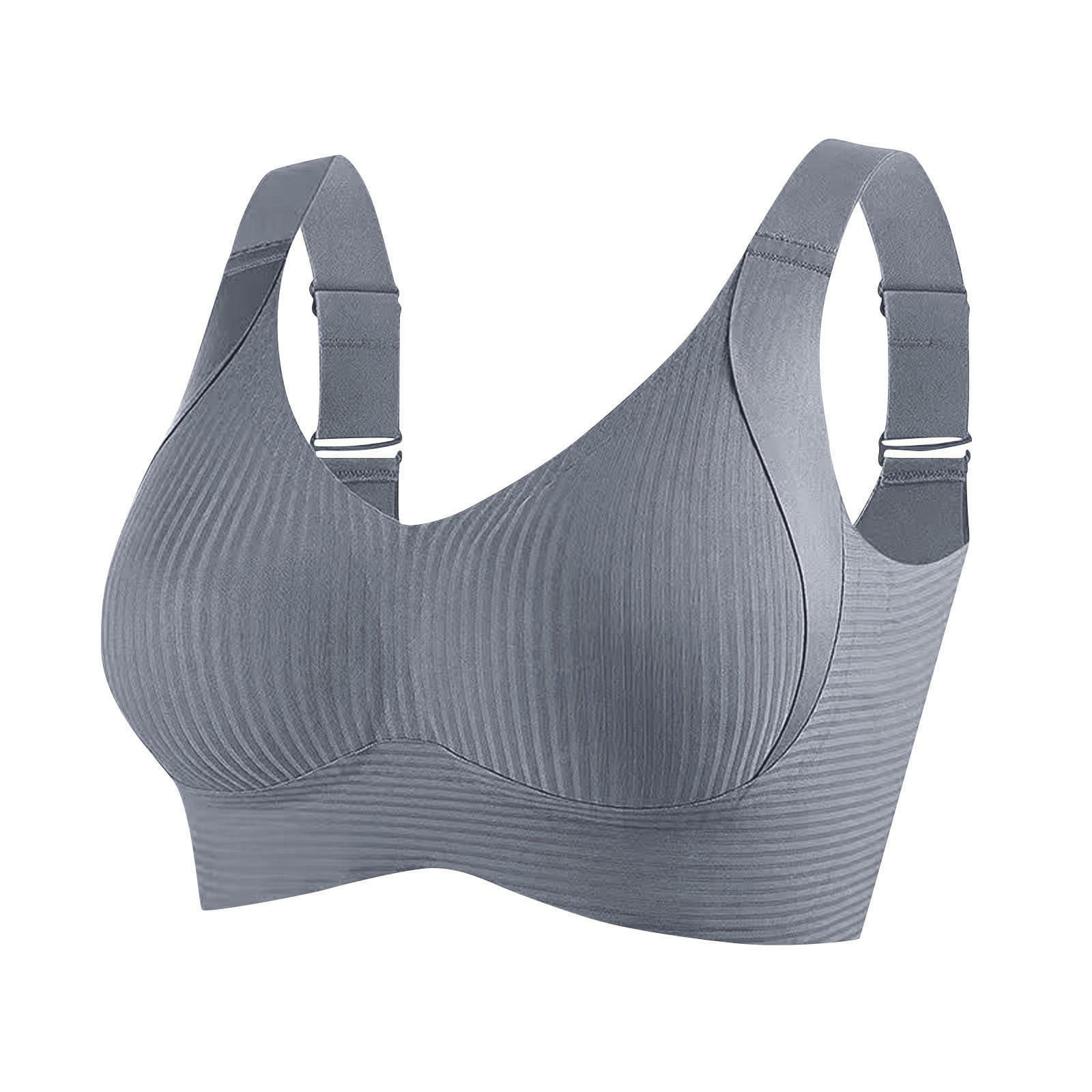 ATOYSOY Comfortable Wireless Everyday Bras for Women Ribbed Push Up ...