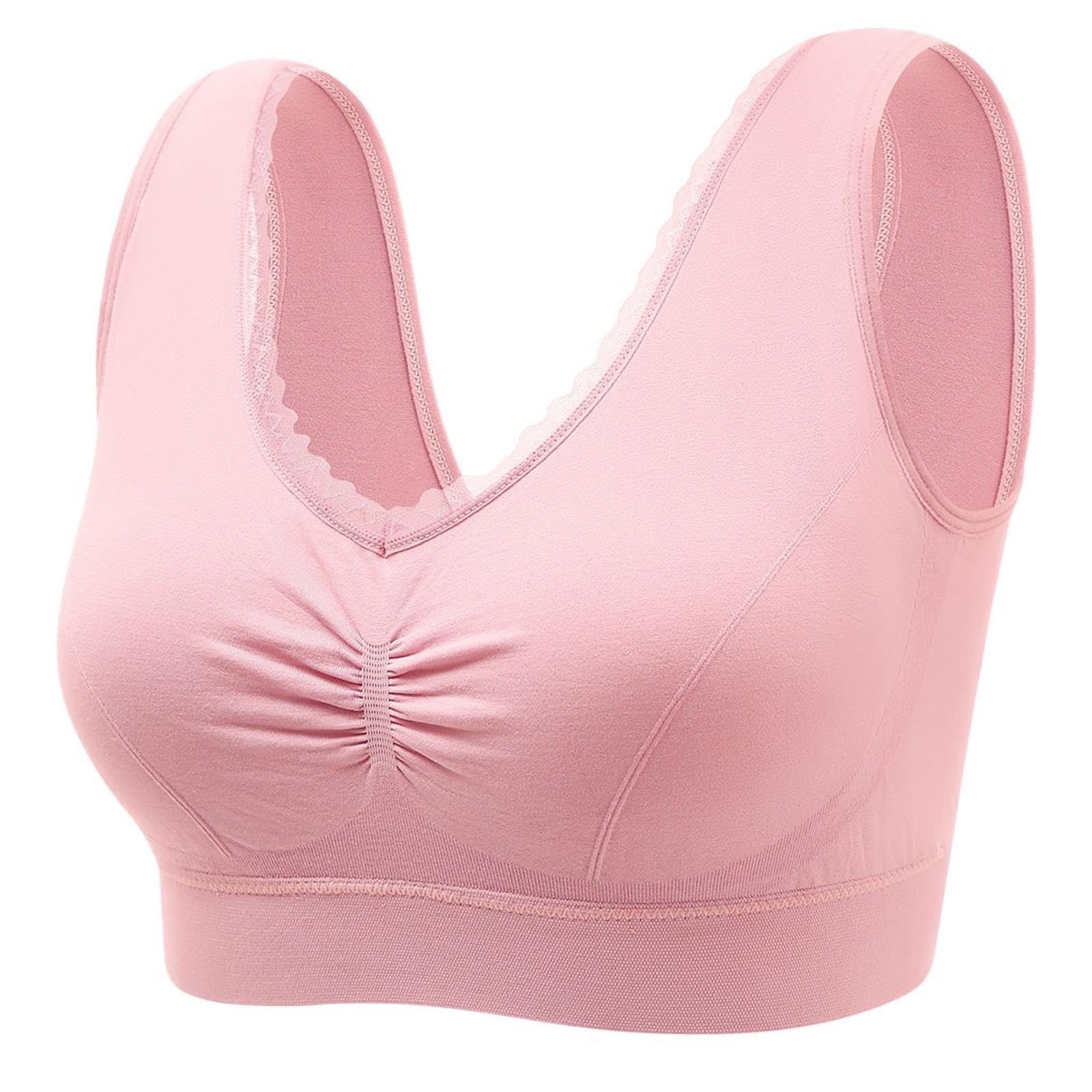 ATOYSOY Everyday Bra Wireless Lace Ruched Breathable Push Up Underwear ...