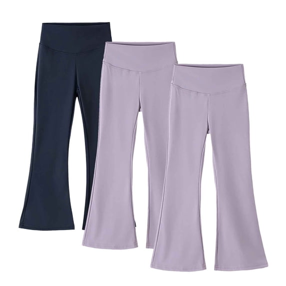 ATOYSOY Girls Stretchy Wide Leg Bottom Pants Comfortable High Waist ...