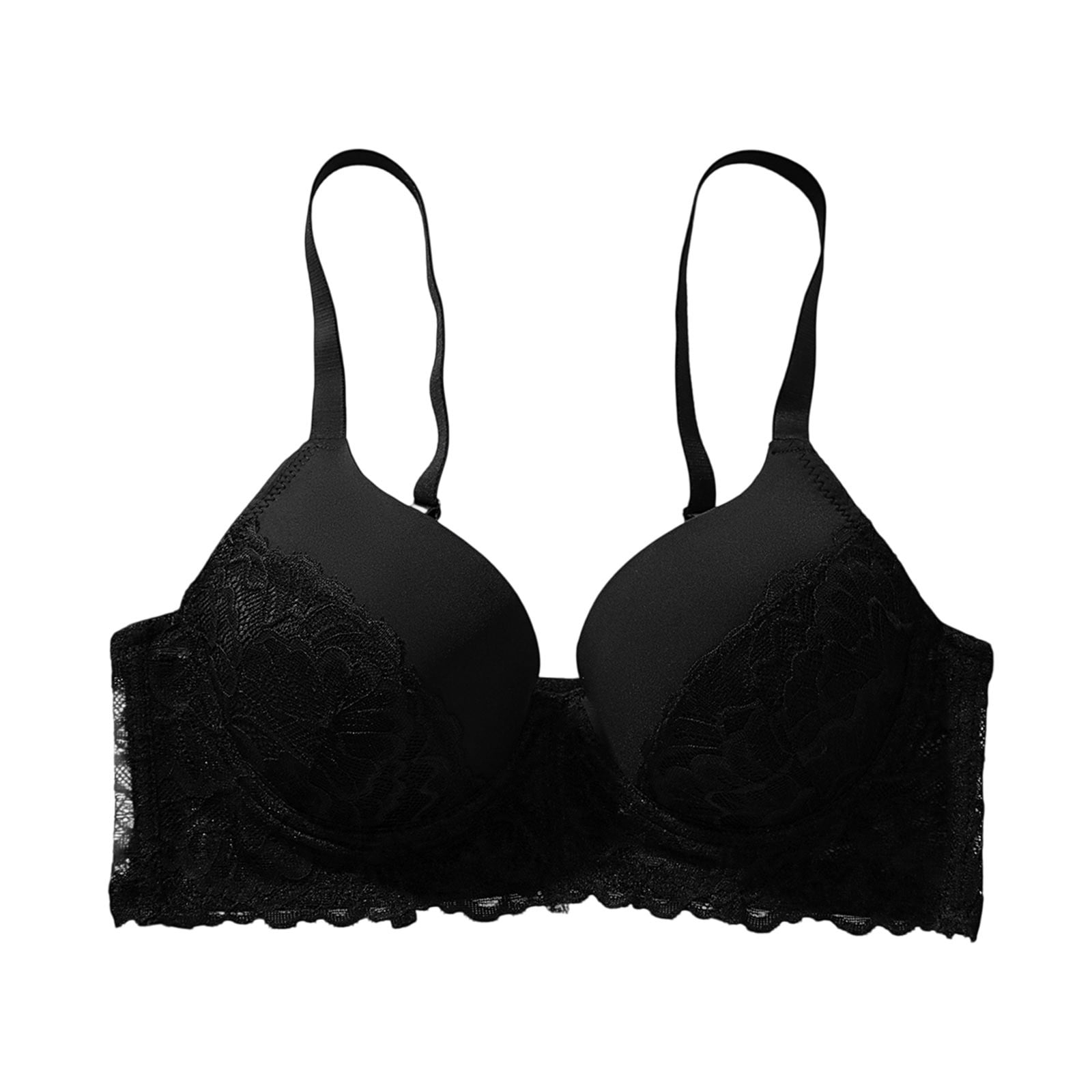 ATOYSOY Push Up Bras for Women Wireless No Underwire Thin Strap Lace ...