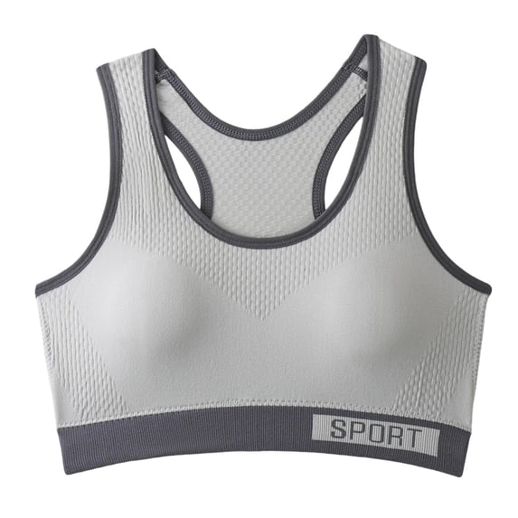 ATOYSOY Sports Bras for Women Wide Strap Crew Neck Racerback Wireless ...