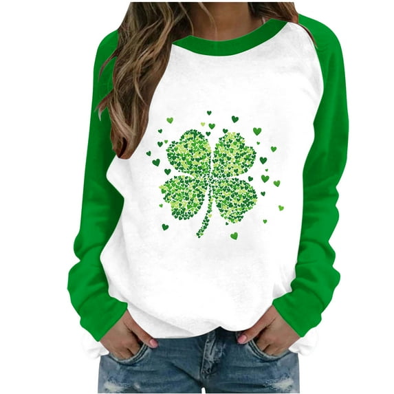 ATOYSOY St. Patrick's Day Sweatshirt for Women Irish Ladies Blouses ...