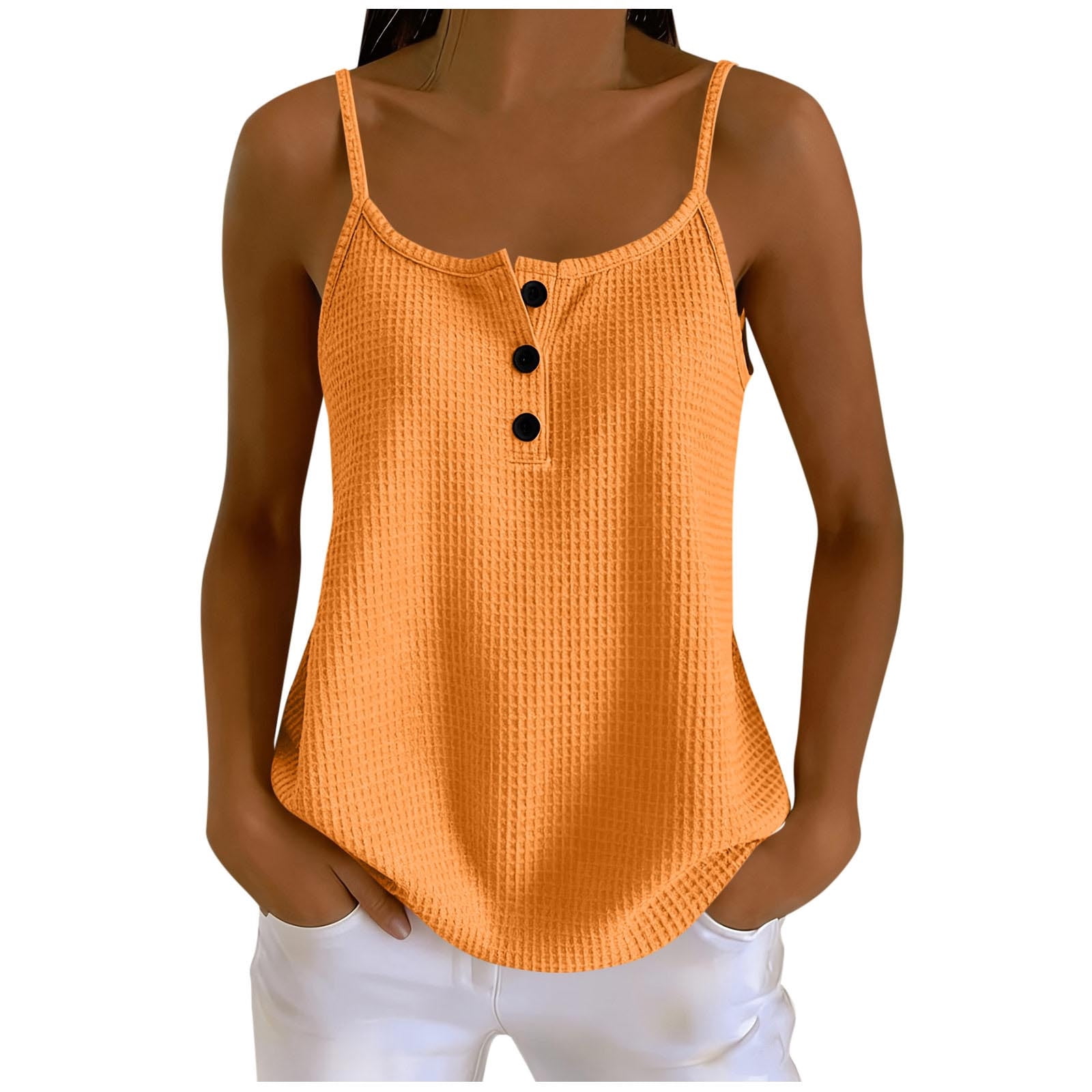 ATOYSOY Tank Tops for Women Camisole Spaghetti Strap Style Solid Color ...