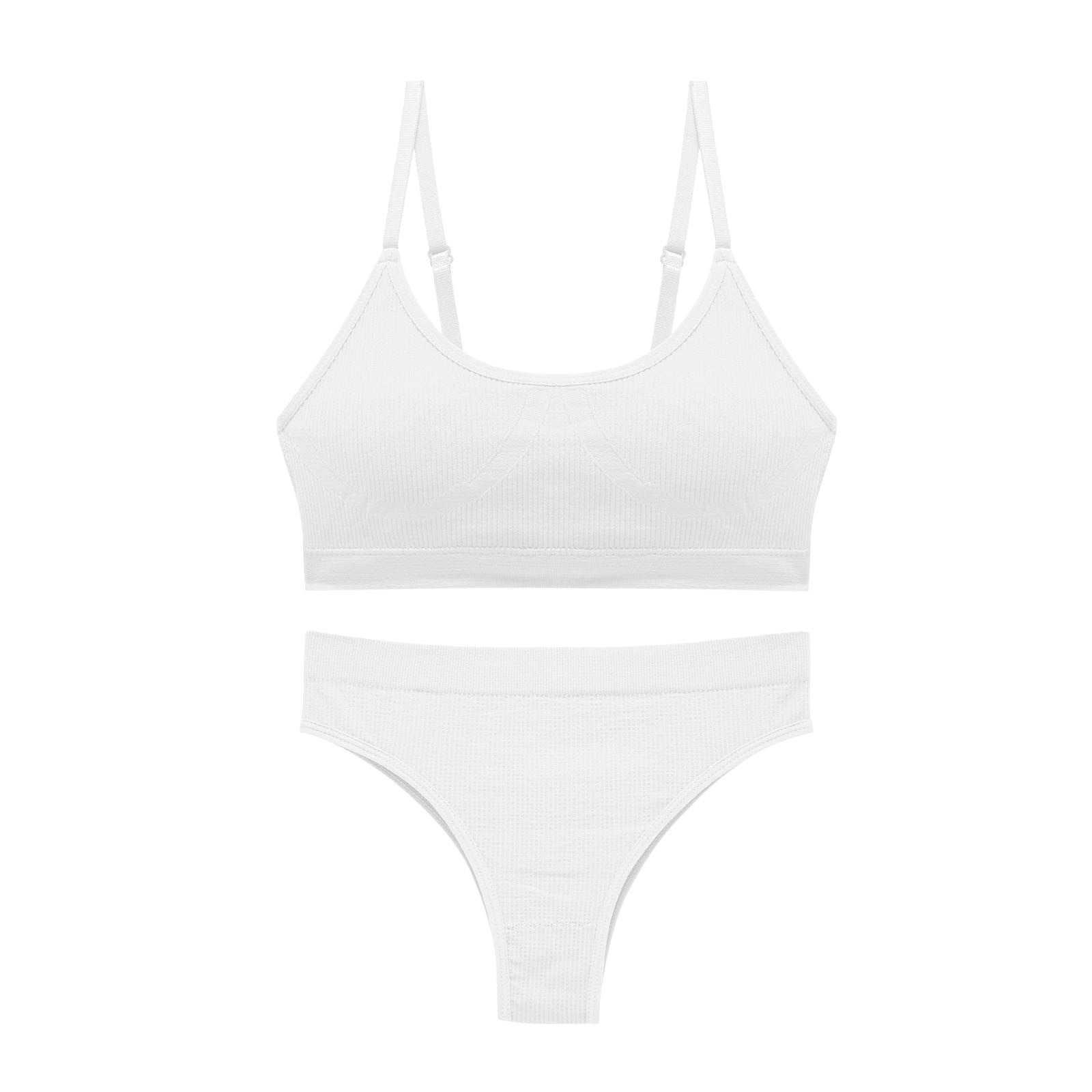 Atoysoy Underwear Sets Everyday Bra Wireless Underpants Briefs Breathable Push Up Underwear