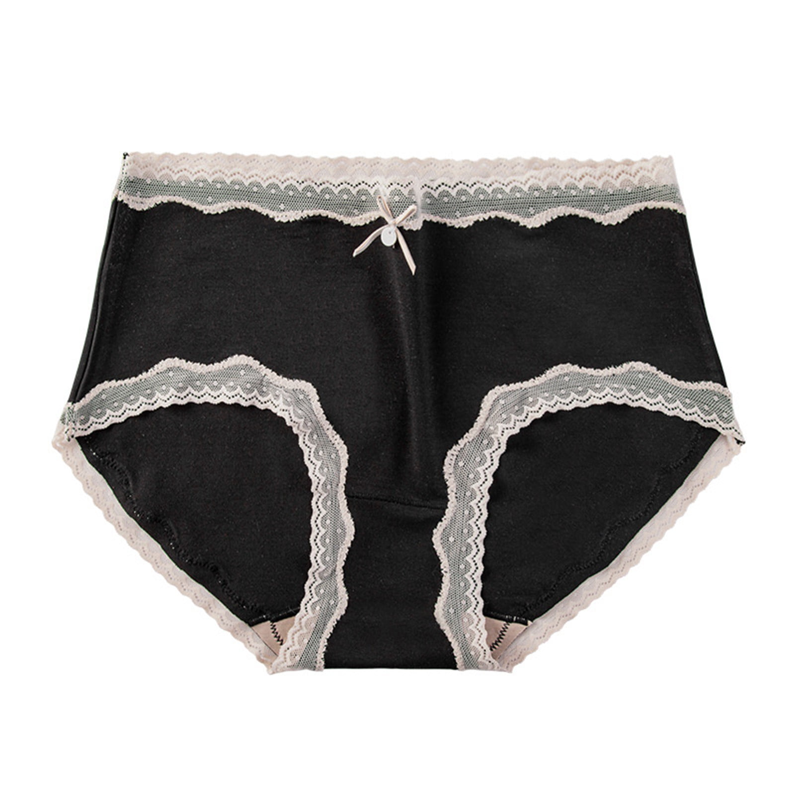 ATOYSOY Women’S Briefs Solid Color With Lace Edges And Bow Detail ...