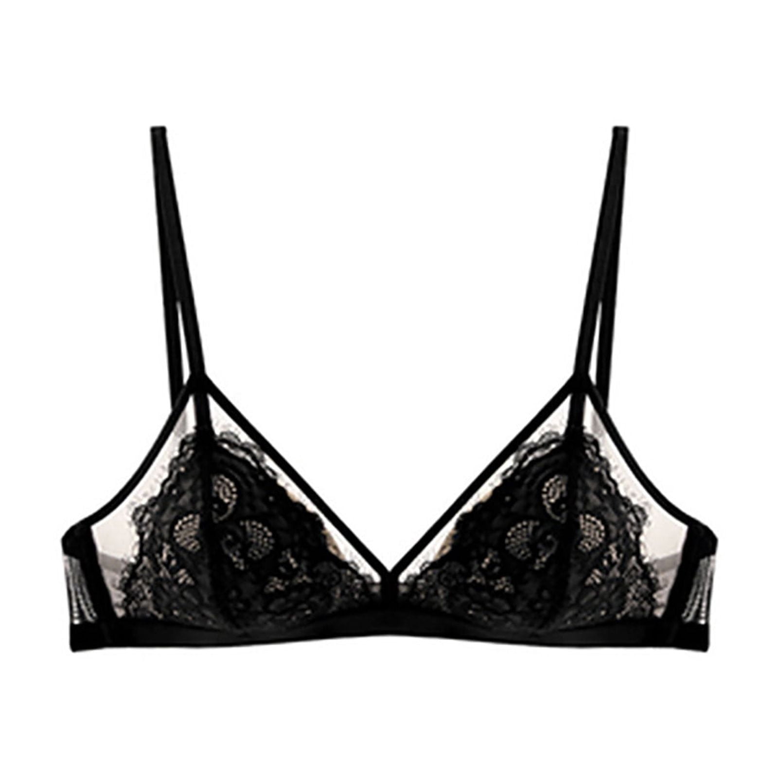 ATOYSOY Women's Floral Lace Bra Demi Sheer Mesh Bralette Unlined ...