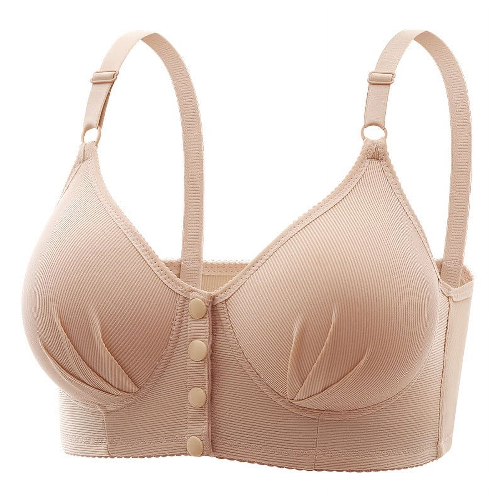 ATOYSOY Women's Plus Size Everyday Bra Wireless Ruched Breathable Push Up Underwear Front ...