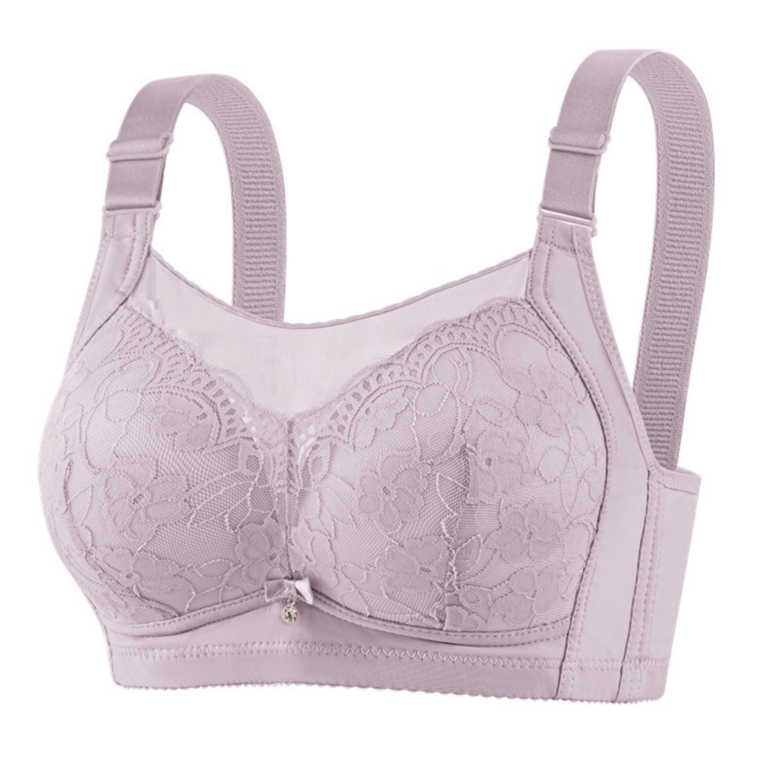 ATOYSOY Women's Push Up Bras Lace Stitching Shoulder Strap Bra Gathers ...