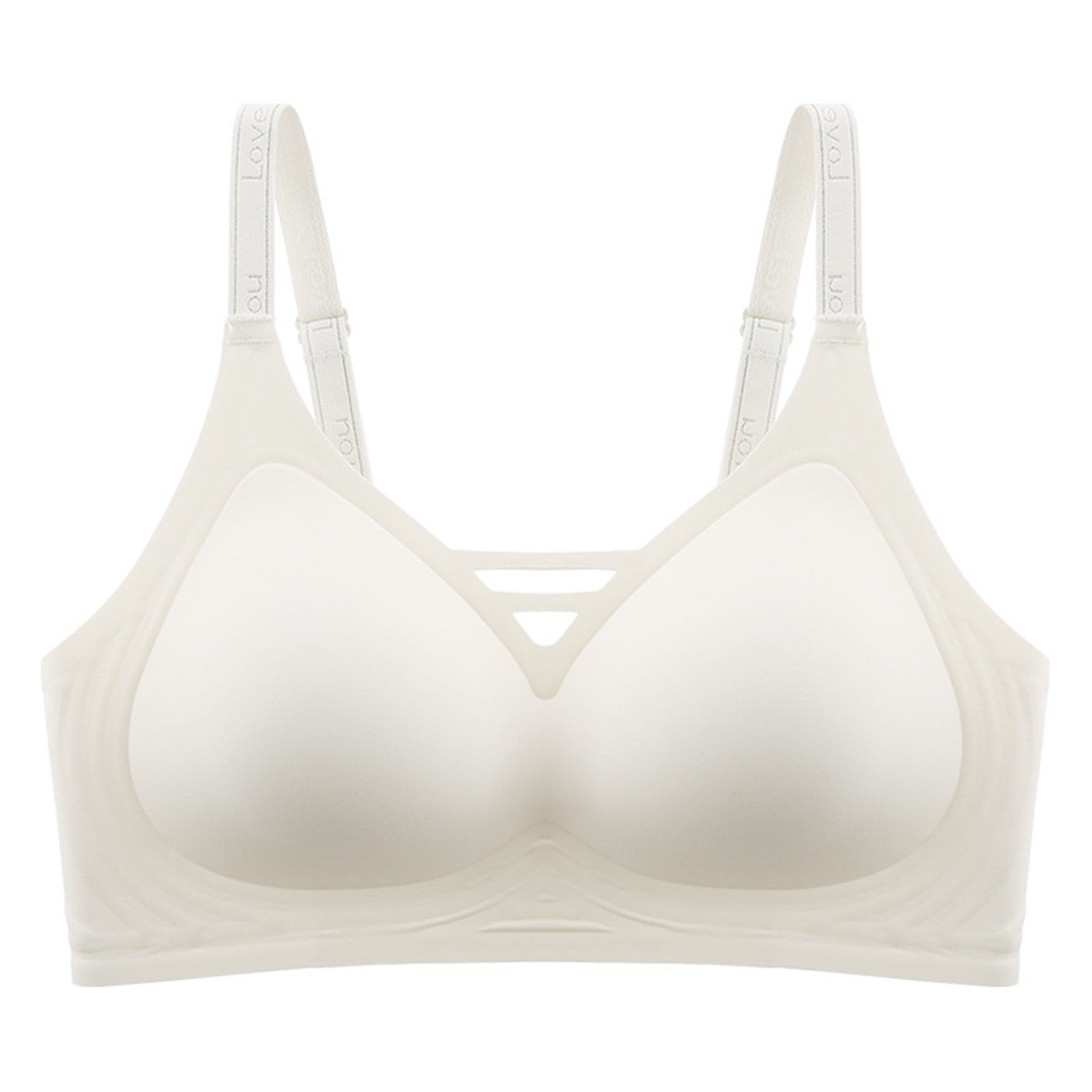 ATOYSOY Womens Bras Breathable Soft Ladies Seamless Strappy Push Up ...