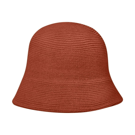 ATOYSOY Womens Knit Hats Trendy Knitted Solid Color Bucket Hat Soft ...
