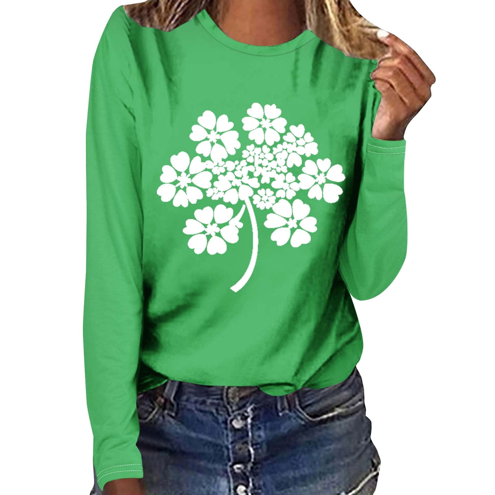 ATOYSOY Womens Long Sleeve T Shirts St. Paddy's Day Lightweight Long ...