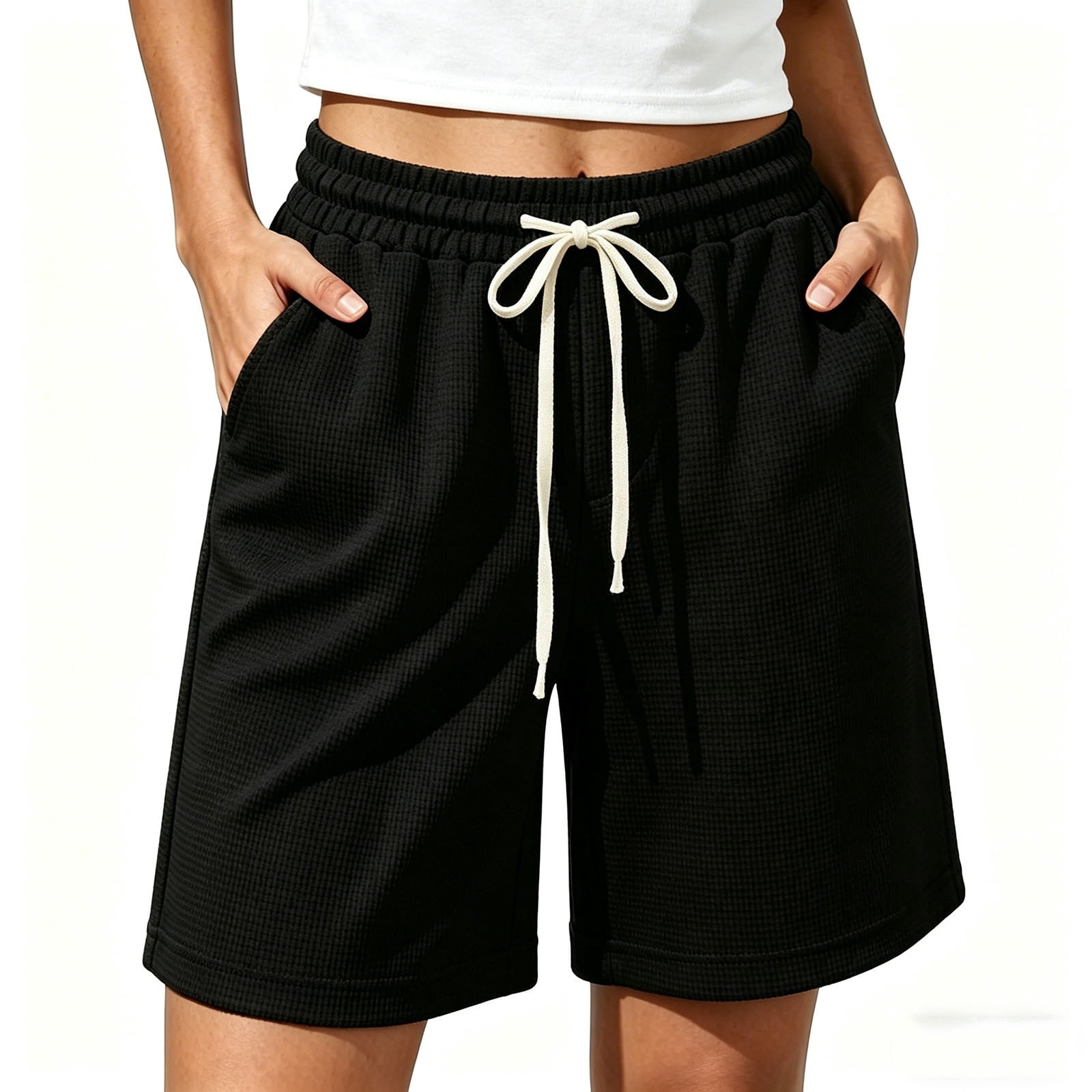 ATOYSOY Womens Drawstring Active Shorts Elastic Waist Comfortable ...