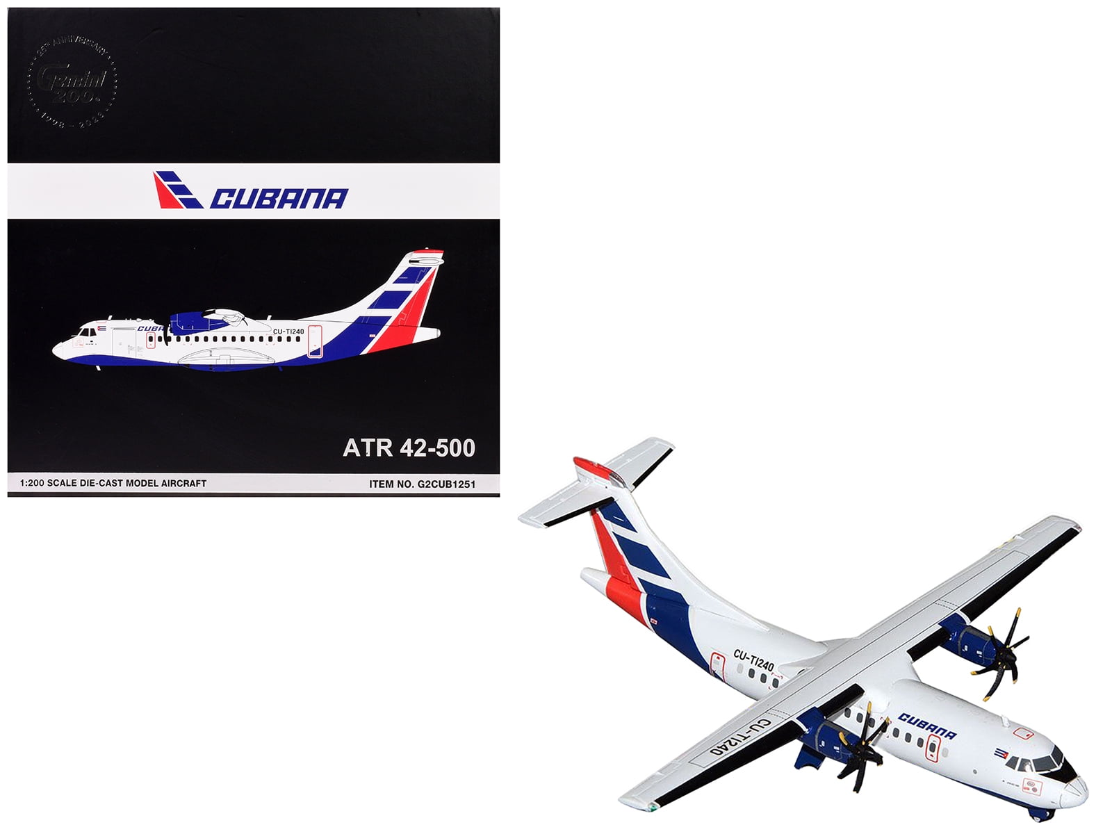 ATR 42-500 Commercial Aircraft "Cubana" (CU-T1240) White with Blue and ...