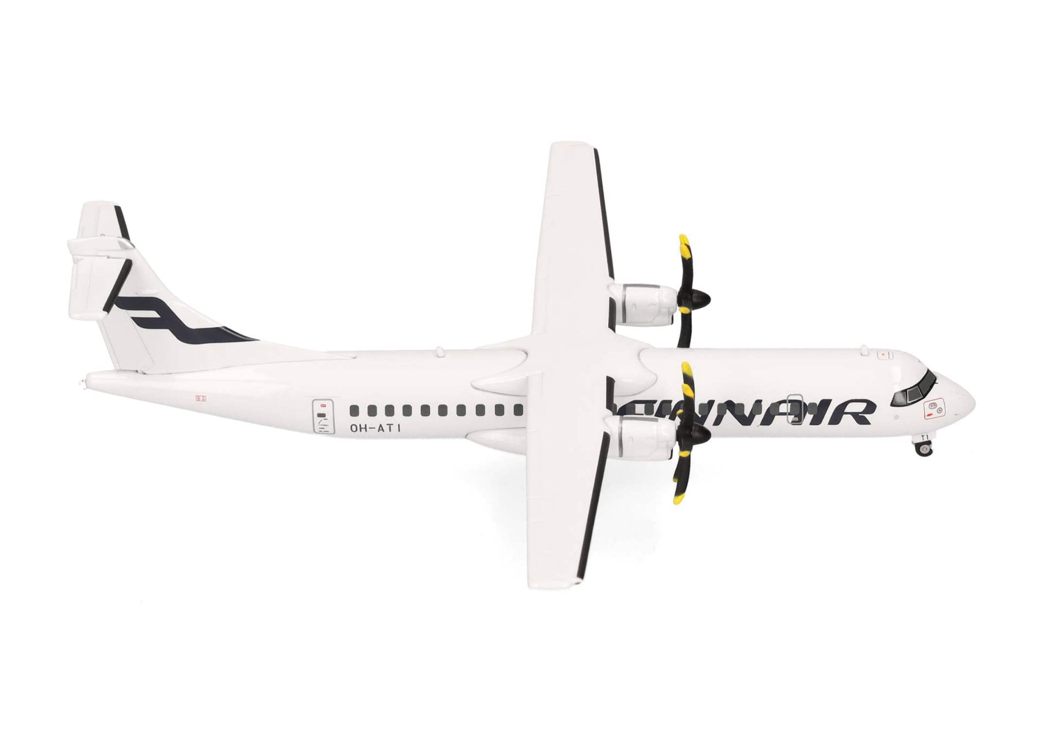 ATR 72-500 Commercial Aircraft "FinnAir" (OH-ATI) White 1/200 Diecast ...