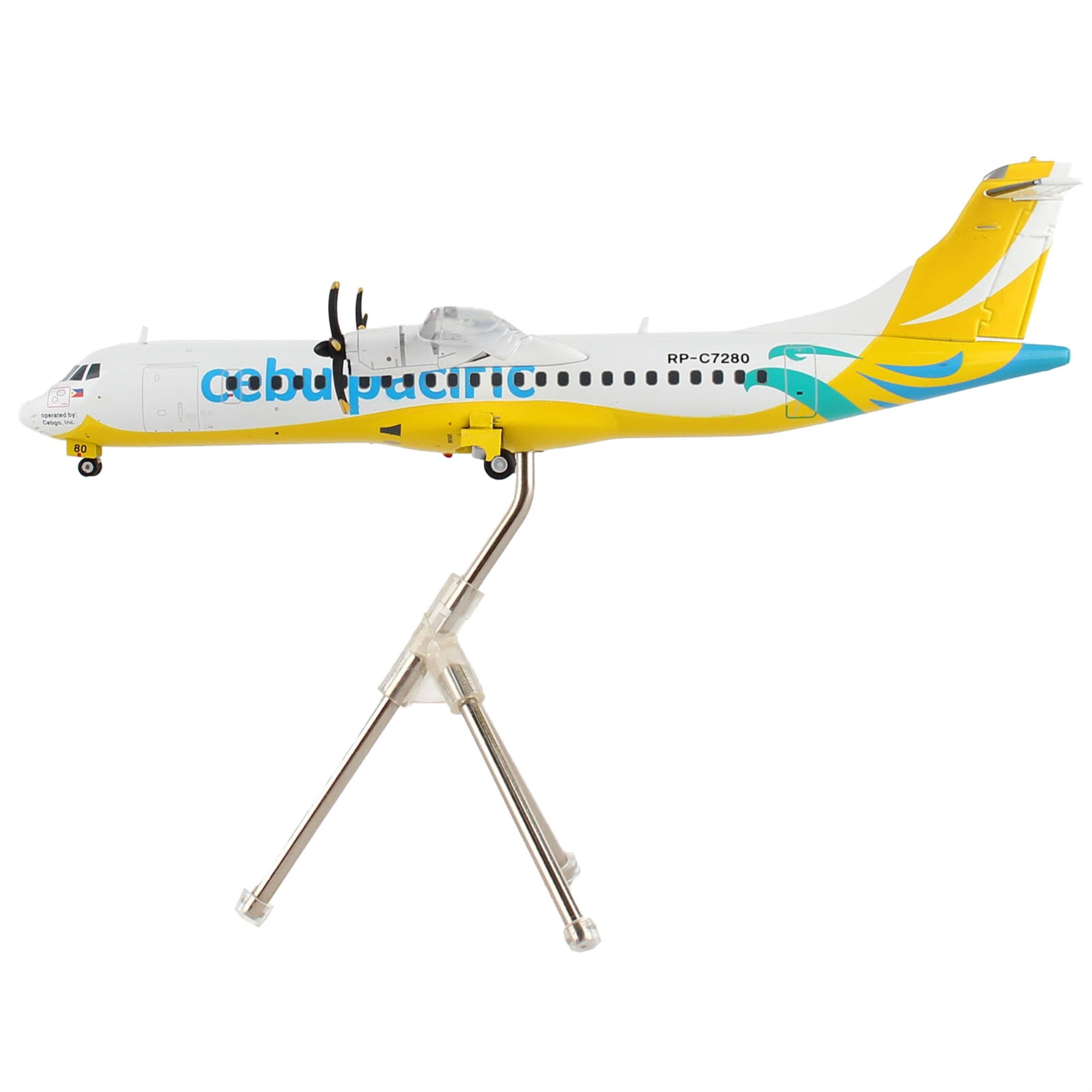 ATR 72-600 Commercial Aircraft "Cebu Pacific" White and Yellow "Gemini ...