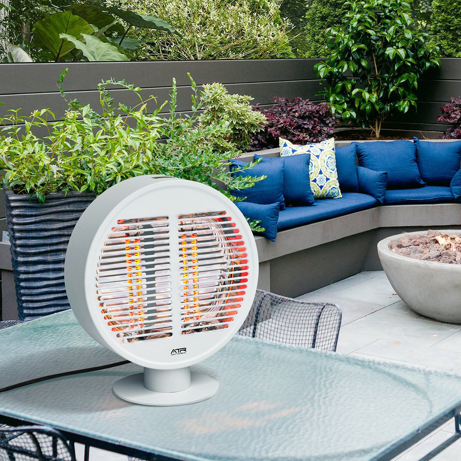 ATR ART 1000W Weatherproof Outdoor Electric Heater, Portable ...