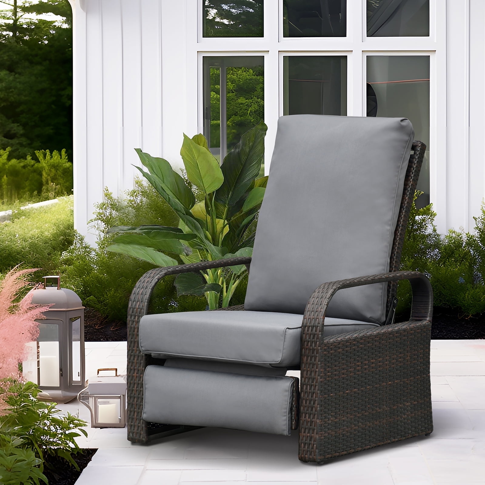 ATR ART to REAL Woven Furniture Adjustable Wicker Recliner Chair ...